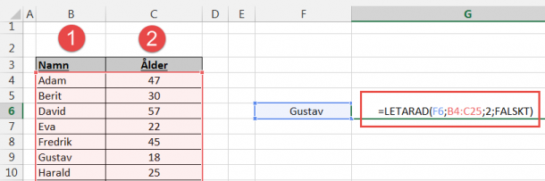 LETARAD - en nyttig funktion i Excel