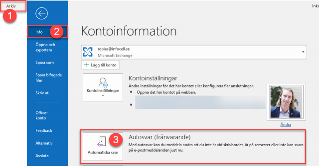 Autosvar i Outlook - Excelbrevet