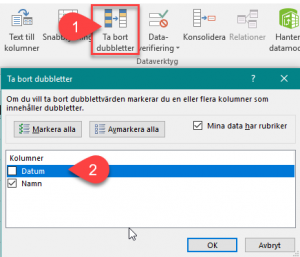 Hitta dubbletter och ta bort dubbletter i Excel - Excelbrevet