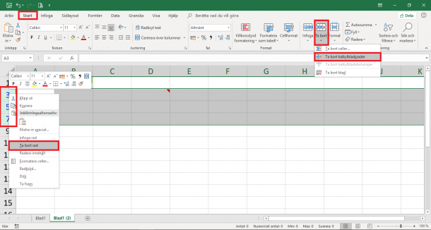 Infoga varannan rad i Excel - Excelbrevet