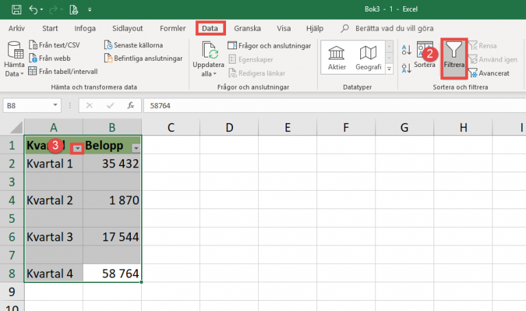 Infoga varannan rad i Excel - Excelbrevet
