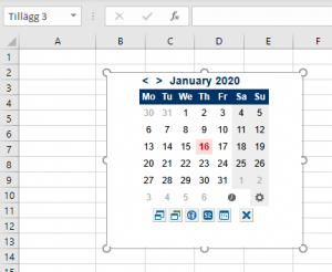 Miniatyrkalender och datumväljare i Excel - Excelbrevet