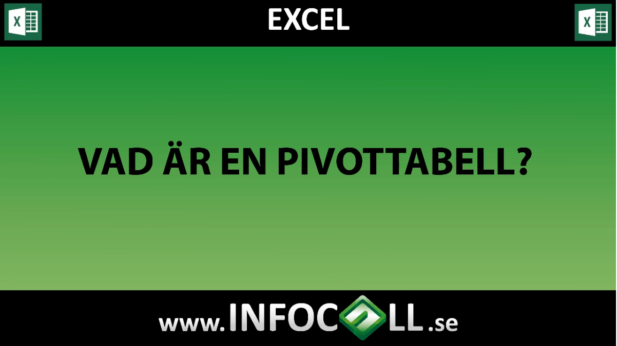 Skapa pivottabell - vad är en pivottabell? - Excelbrevet