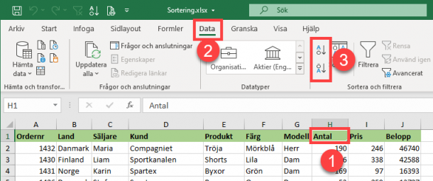 Börja sortera en lista på tio olika sätt - Excelbrevet