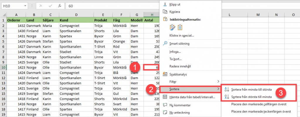 Börja sortera en lista på tio olika sätt - Excelbrevet