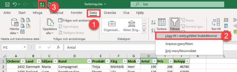 Börja sortera en lista på tio olika sätt - Excelbrevet