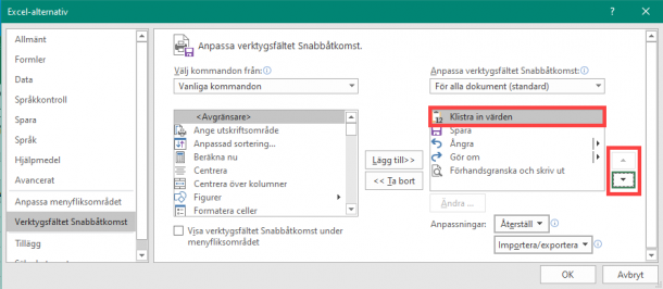 Skapa egna kortkommandon - Excelbrevet