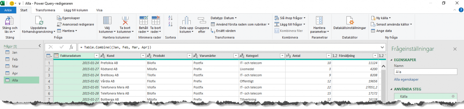 Power Query - ändra standardinställning för inläsning - Excelbrevet