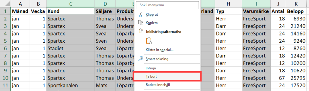 Nio olika sätt att ta bort kolumner i Excel med hjälp av Power Query ...