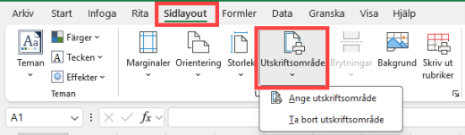 Använd utskriftsområde i Excel - Excelbrevet